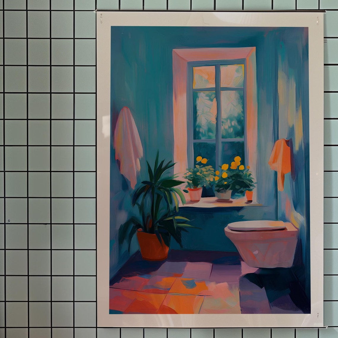 Bathroom Wall Decor, Dopamine Decor, Kitsch Aesthetic Wall Art, Trendy ...