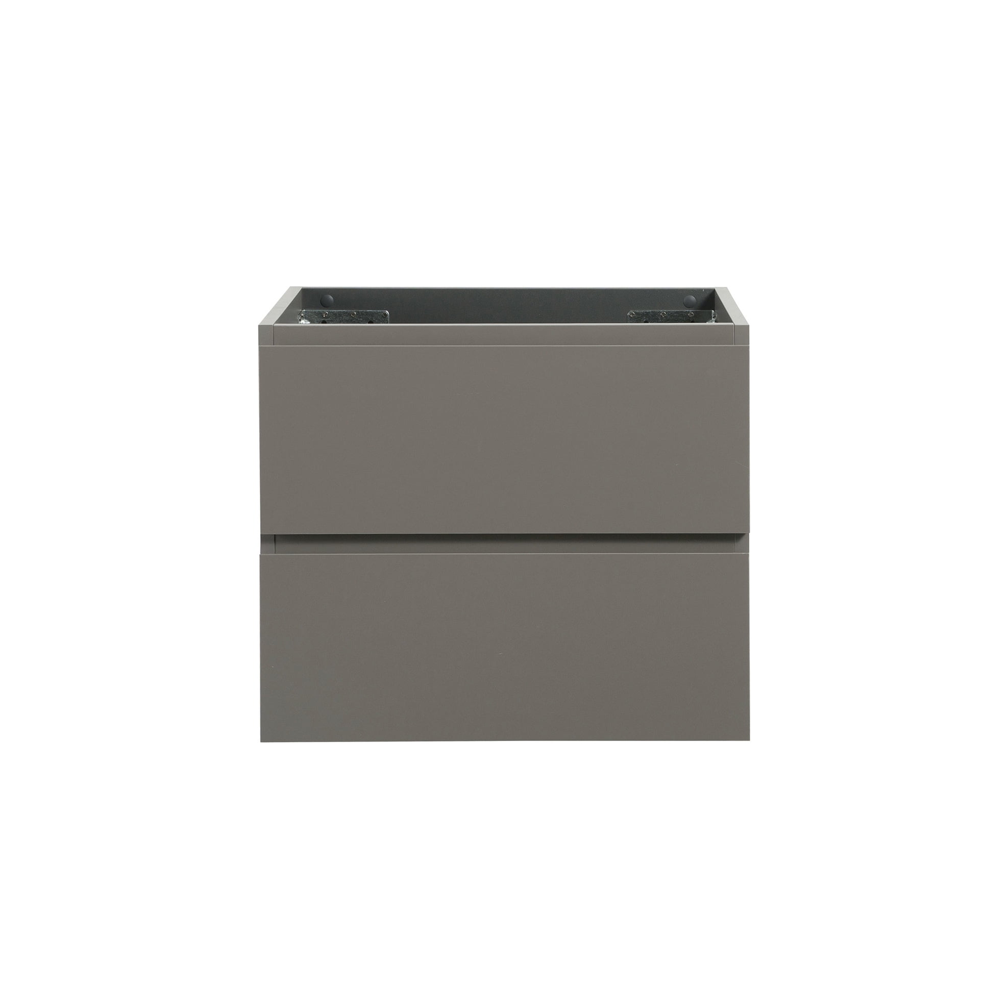 Bathroom Wall Mount Cabinet Without Basin - Gray Color, 2 Drawers With ...