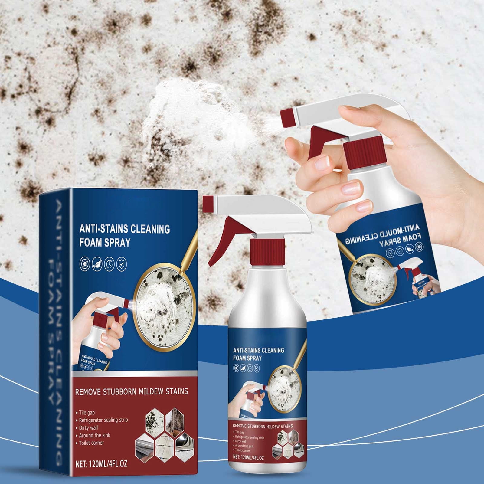 Bathroom Wall Stain Remover Spray, Foam Cleaning Solution for Tiles ...