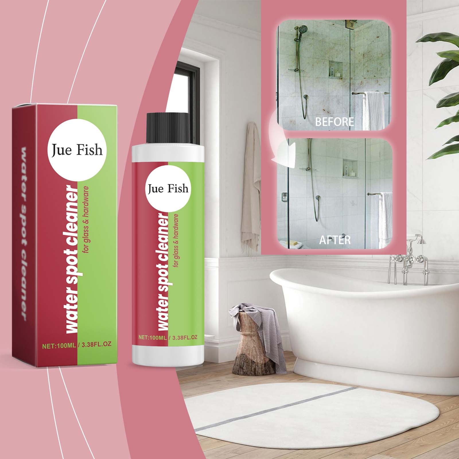 Bathroom Water Stain Remover Bathroom Glass Door Tub Tile Stain Cleaner ...