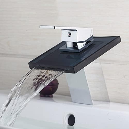 Bathroom Waterfall Faucet Glass Waterfall Brass Basin Faucet Bathroom ...