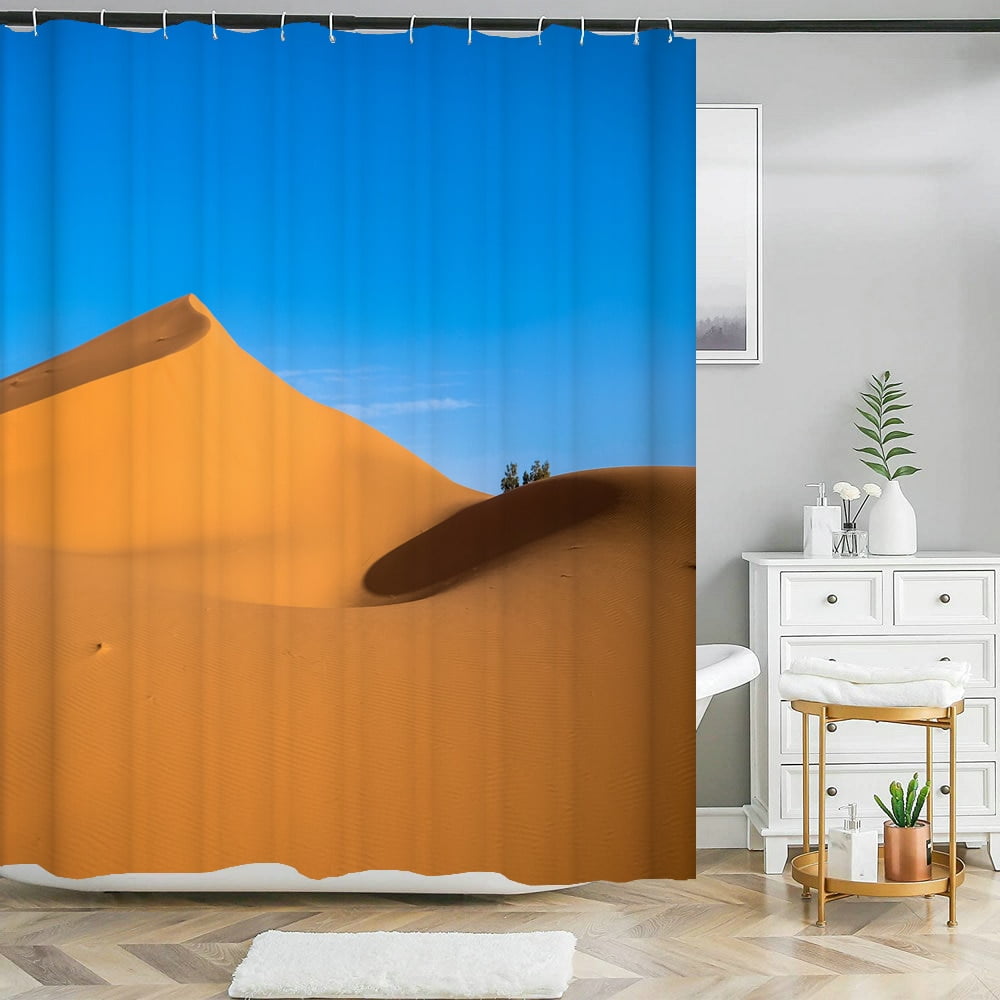 Bathroom Waterproof Shower Curtain Natural Landscape Desert Scenery ...