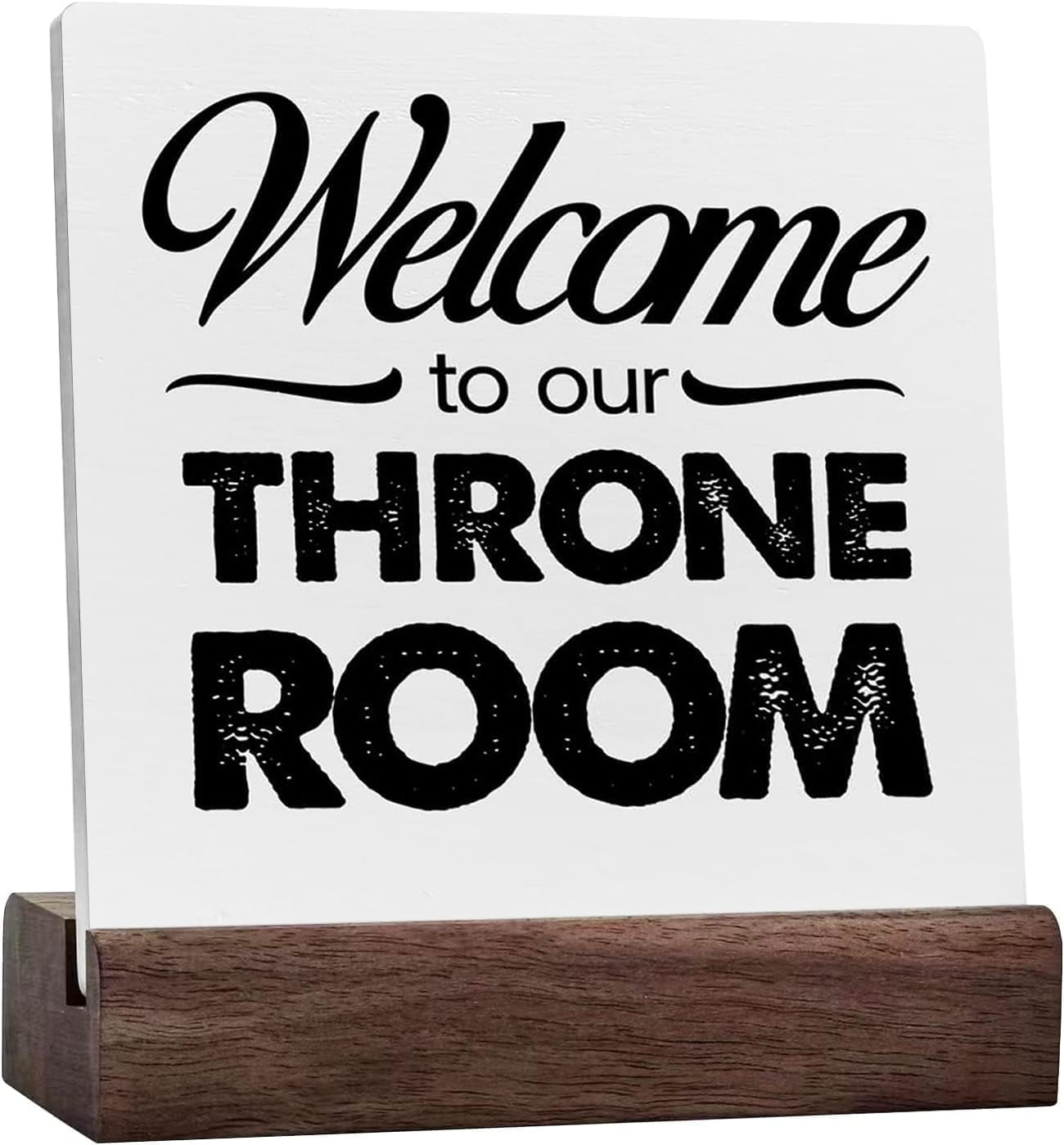 Bathroom Welcome Quote Ceramic Table Sign Art Desk Decor Welcome to Our ...