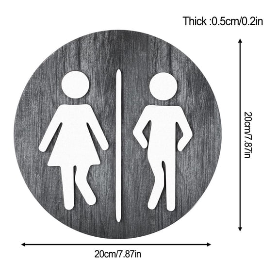 Bathroom Wooden Sign Bathroom Creative Toilet Wall Sign Door Decoration ...