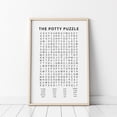 Bathroom Wordsearch Potty Puzzle Powder Room Quirky Above Toilet ...