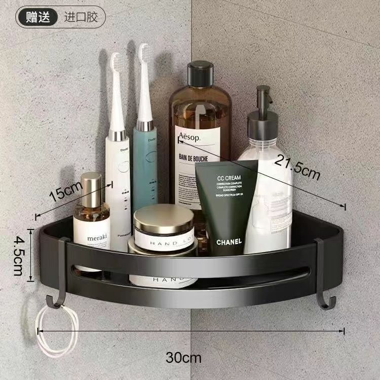 Bathroom corner shelf without punching for bathroom washstand wall ...