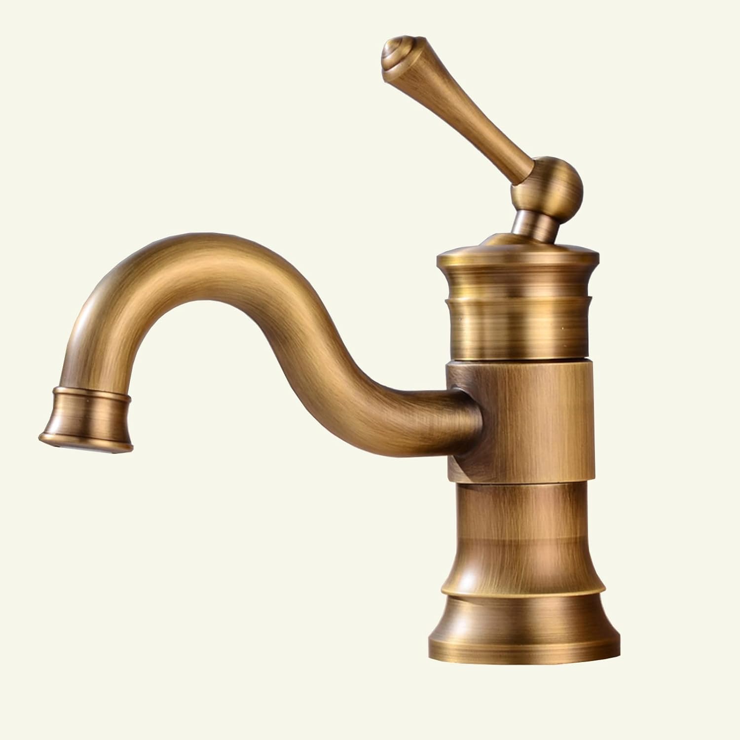 Bathroom faucets Brass Sink Faucet Bathroom Vintage Antique Bronze ...