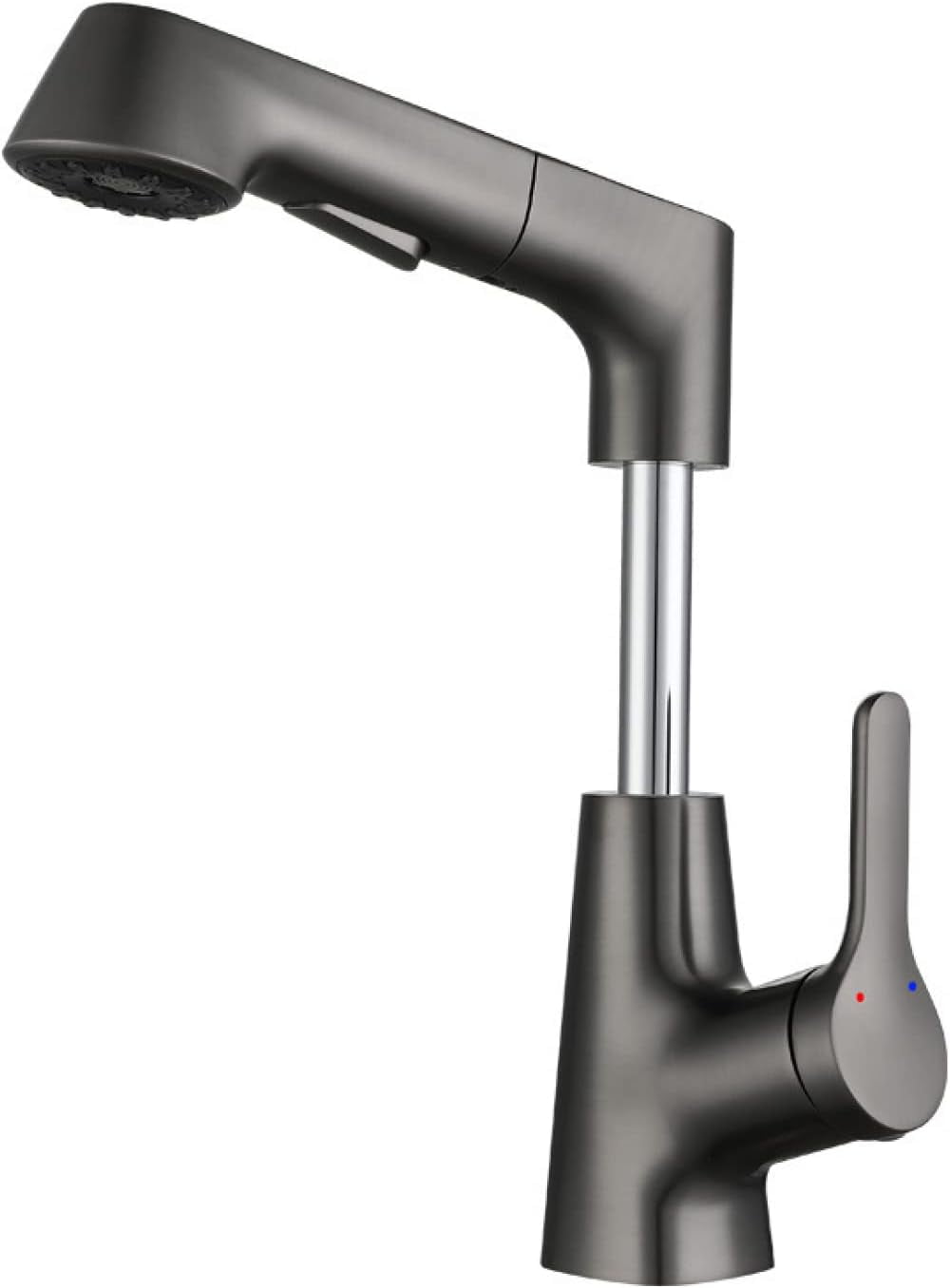 Bathroom faucets with pullout Sprayer 360° Rotation Basin Mixer Tap for ...