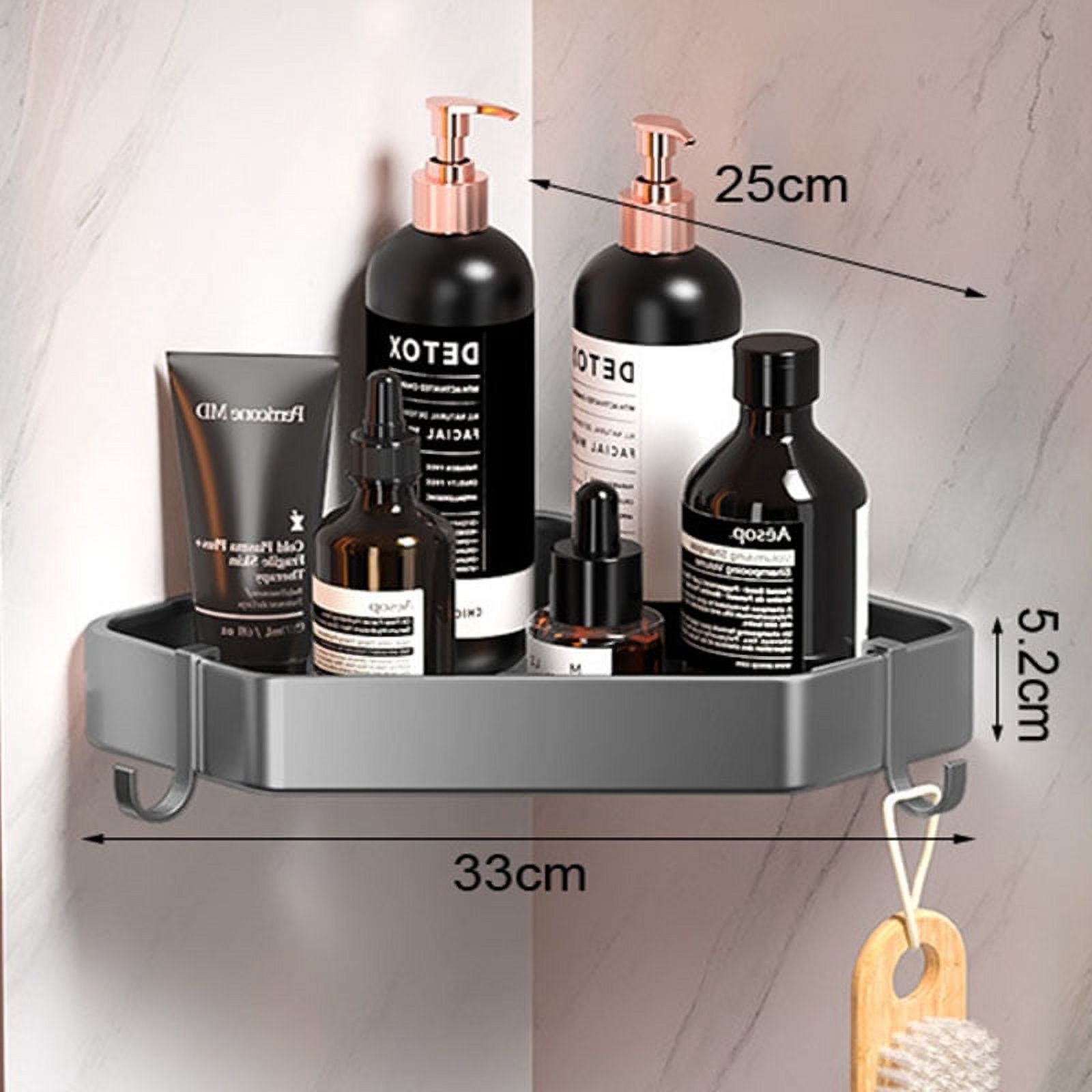 Bathroom shelf wall mounted shampoo rack shower shelf carbon steel ...