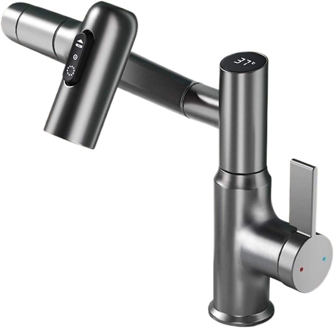 Bathroom washbasin Black Gold Faucet Basin Light Luxury Rotating Mixing ...