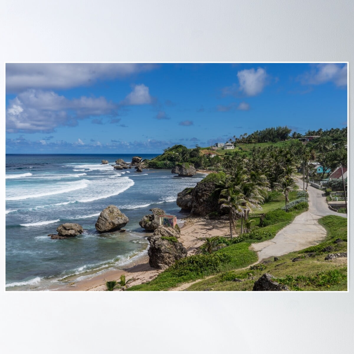 Bathsheba Beach, Barbados Poster Wall Art, Modern Wall Decor For Living ...