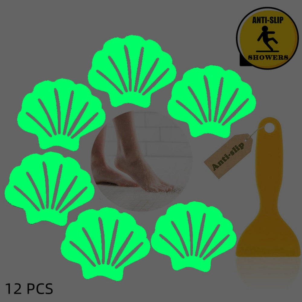 Bathtub Anti-Slip Stickers, Non-Slip Bathtub Sticker 12 Pieces Shell ...