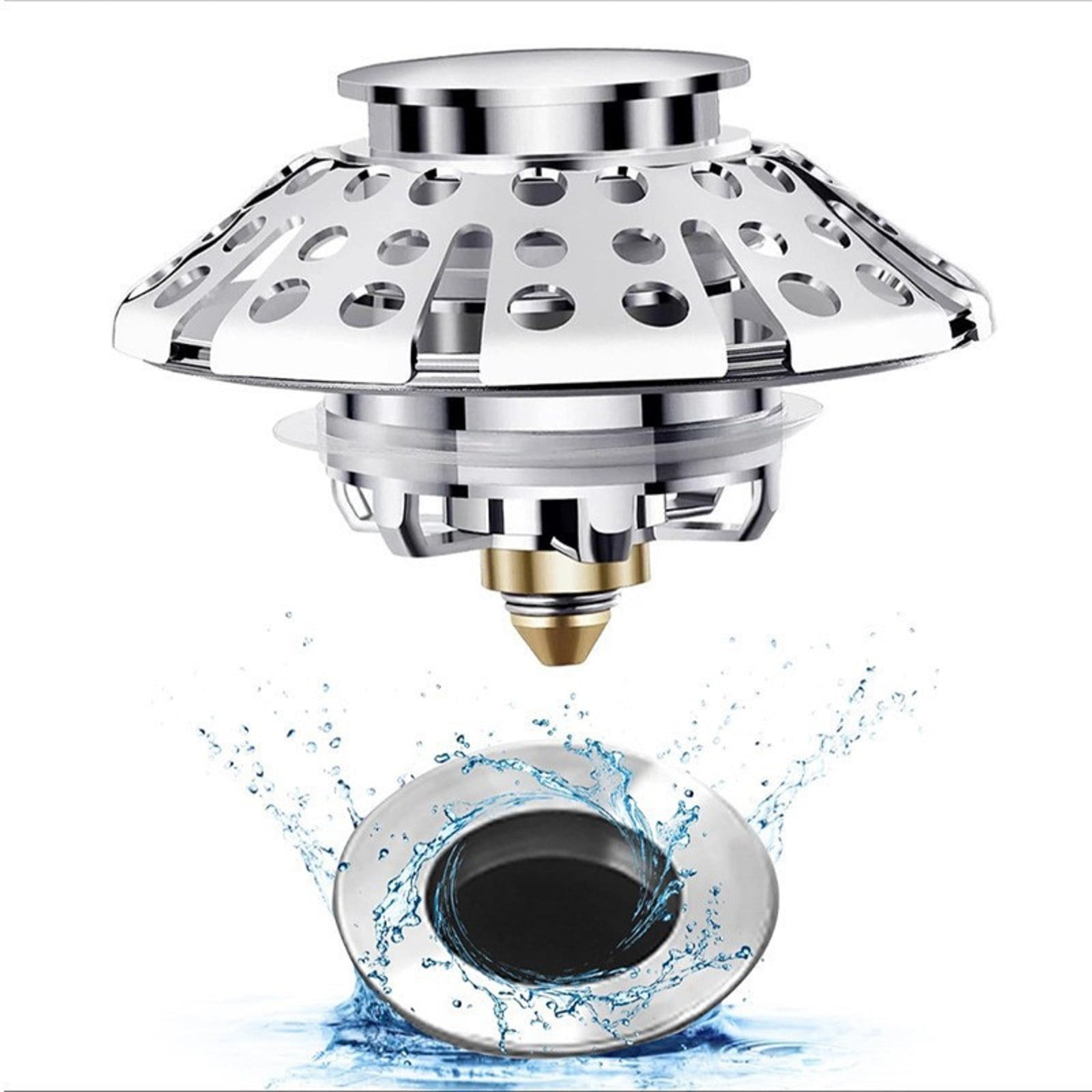 Bathtub Copper Drain Core Shower Bucket Bathtub Drain Filter Plug Net ...