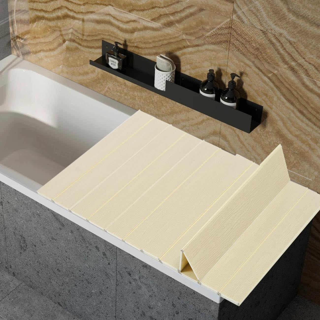 Bathtub Cover - Foldable Bathtub Cover, Tub Cover for Bathtub, 59''L x ...