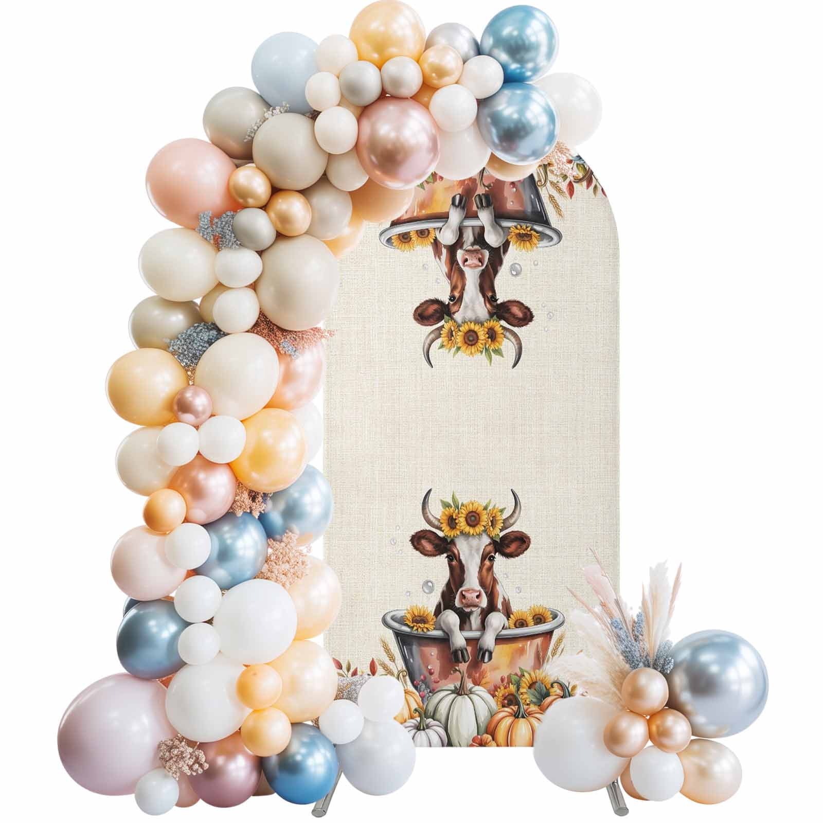 Bathtub Cow Fall Arch Backdrop Cover 5x2.1 Ft,Spandex Wedding Arch ...