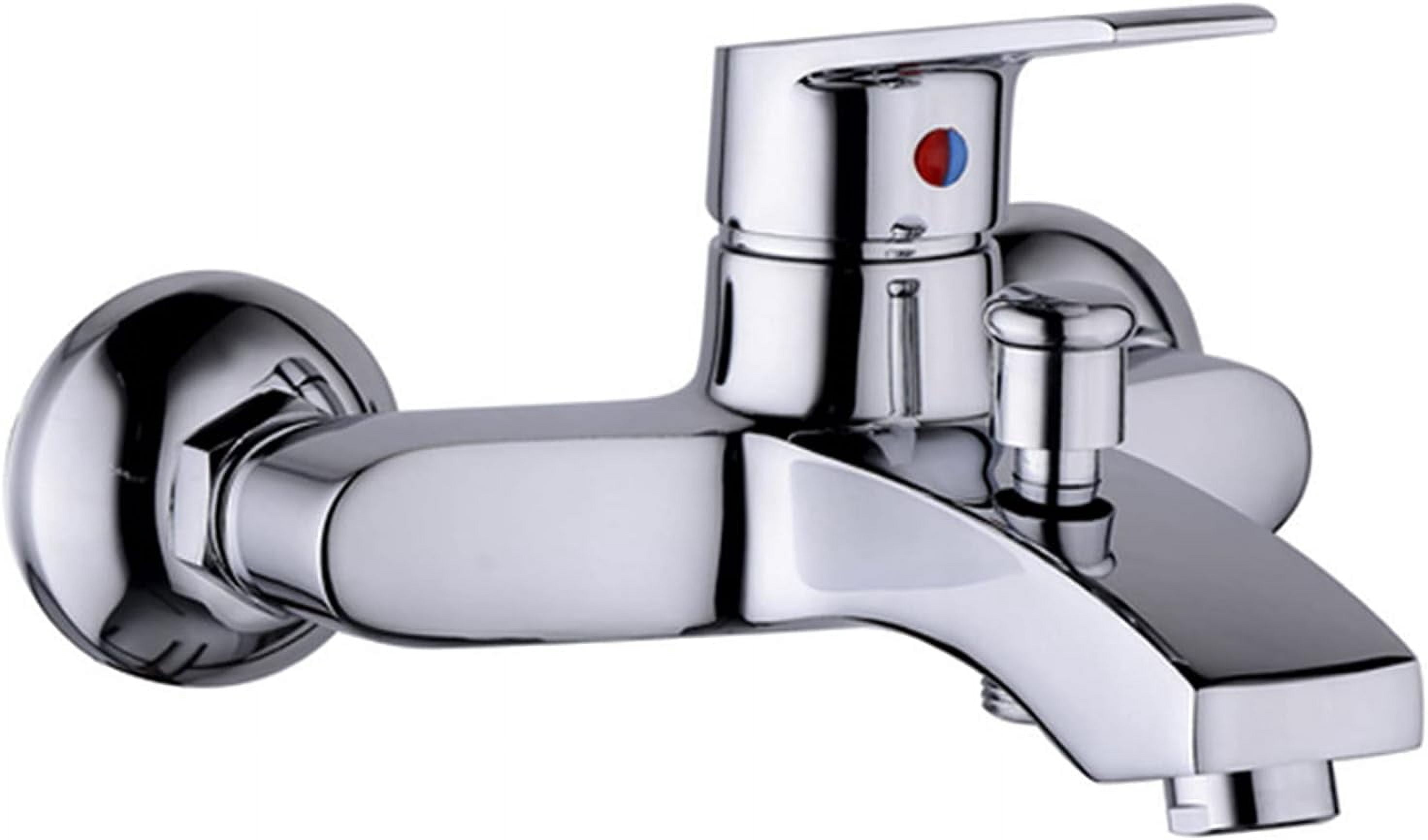 Bathtub Faucet, Copper Body Shower Faucet Set, Wall-Mounted Single ...