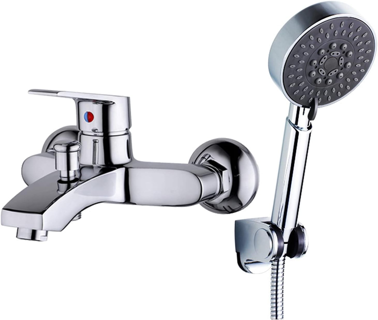 Bathtub Faucet, Copper Body Shower Faucet Set, Wall-Mounted Single ...