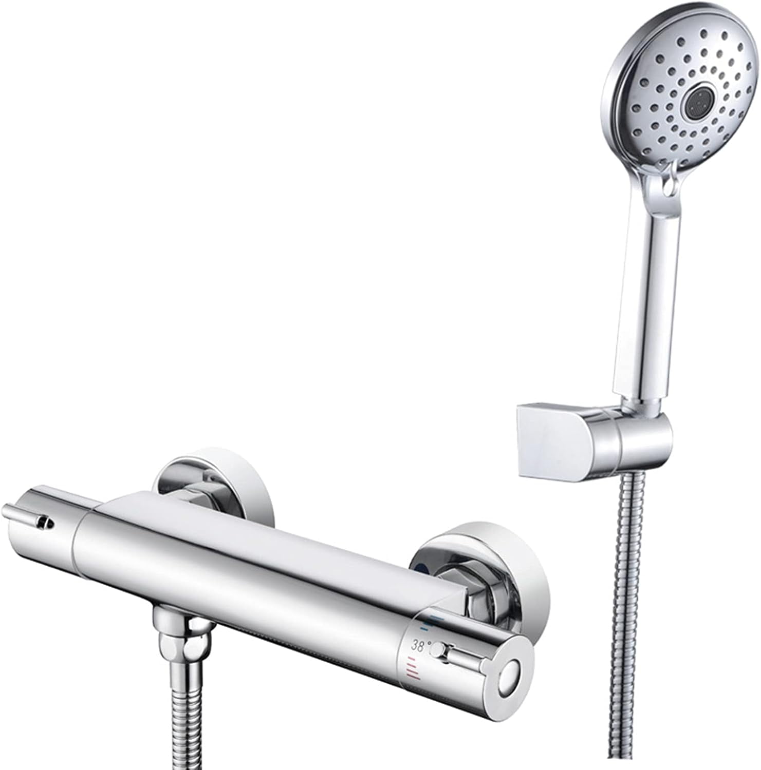 Bathtub Faucet, Copper Concealed Shower Faucet Set, Thermostatic Hot ...