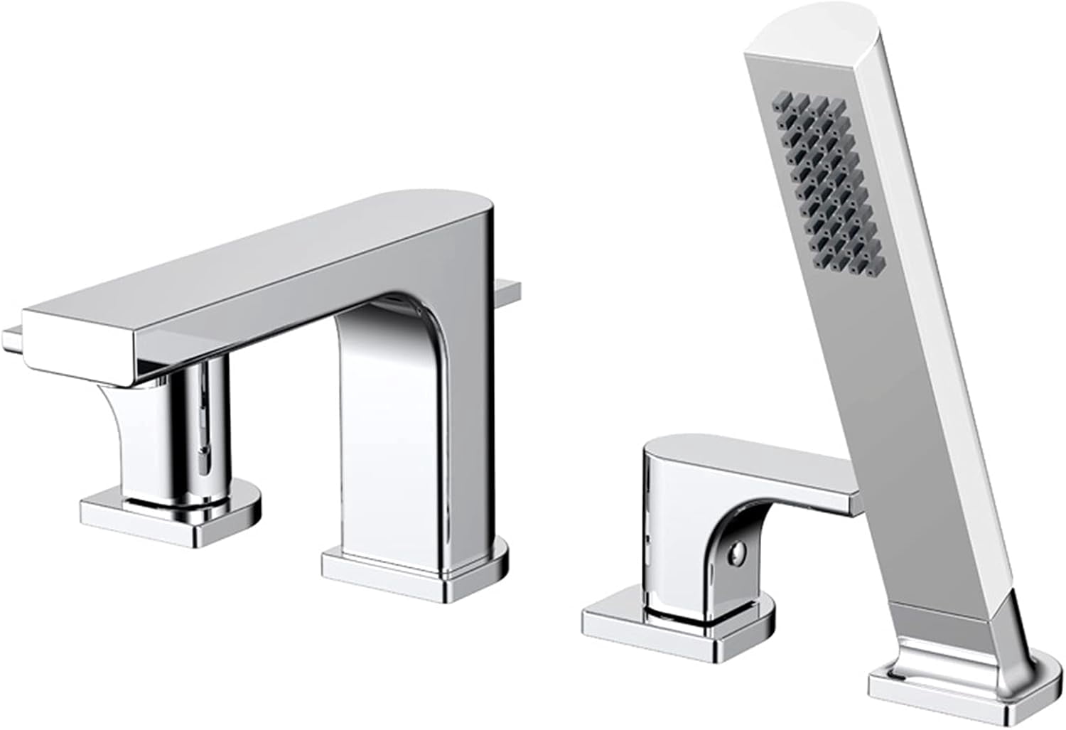 Bathtub Faucet, All Copper Hot and Cold Water Mixer Tap, 4-Hole 3-Hole ...