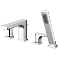 Bathtub Faucet, All Copper Hot and Cold Water Mixer Tap, 4-Hole 3-Hole ...