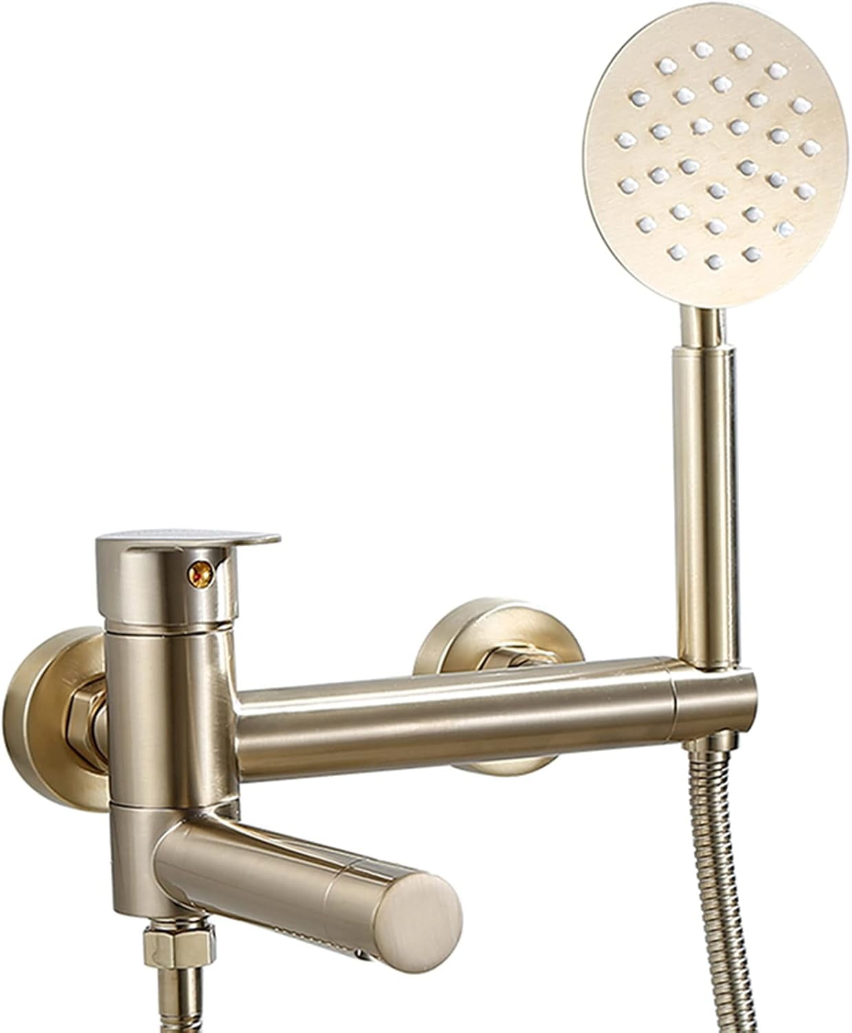 Bathtub Faucet with Handheld Shower Brushed Gold Bathtub Faucet Brass ...