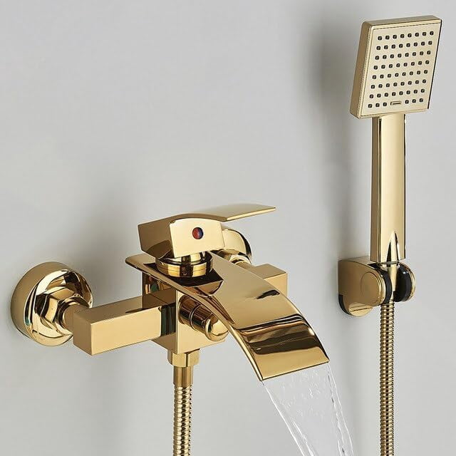 Bathtub Faucets Chrome Bath Shower Set Waterfall Bathtub Mixer Tap Dual ...