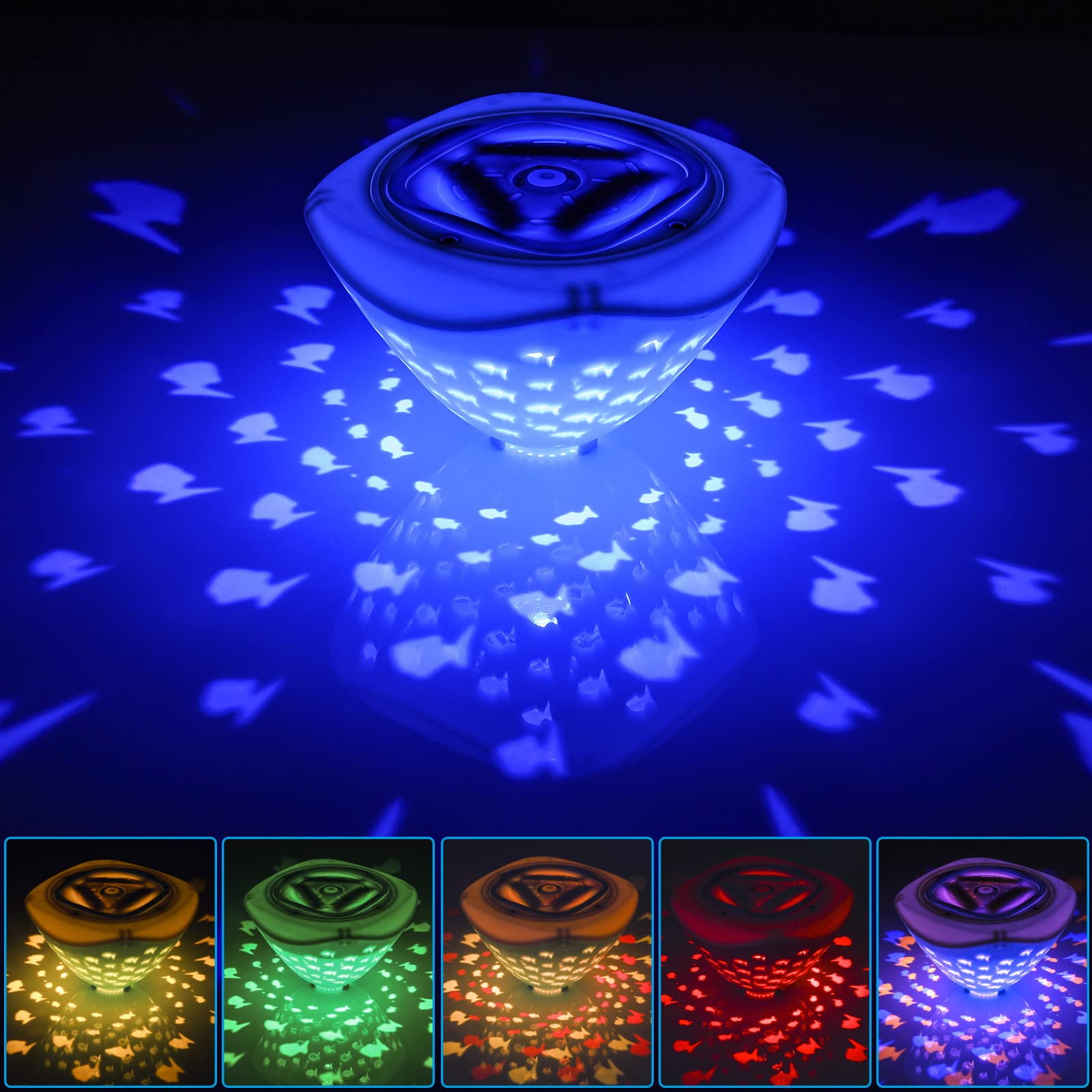 Bathtub Floating Light, Swimming DHF10 Pool Lights with Colorful Fish ...