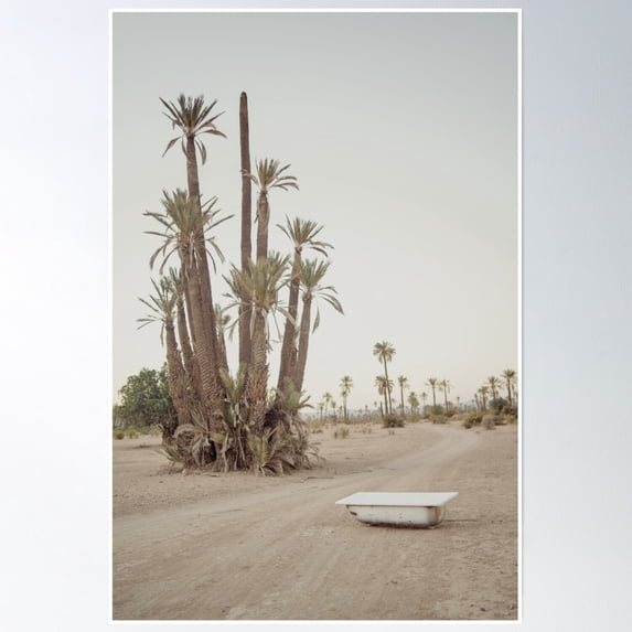 Bathtub In The Desert Marrakech Morocco- Vintage Wall Arttrendy Retro ...