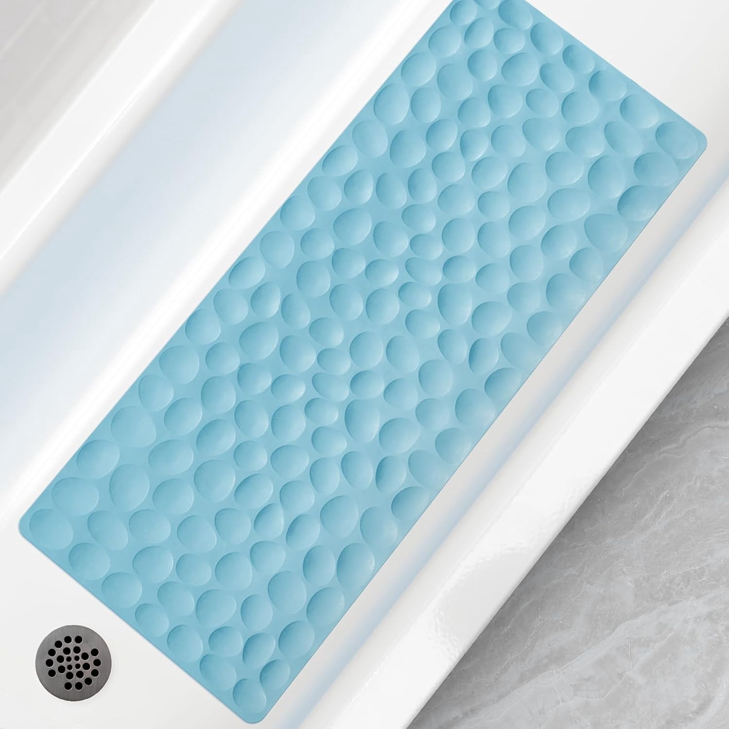 Bathtub Mat Non Slip, 16x40 inch Extra Long Bath Tub Mat with Strong ...