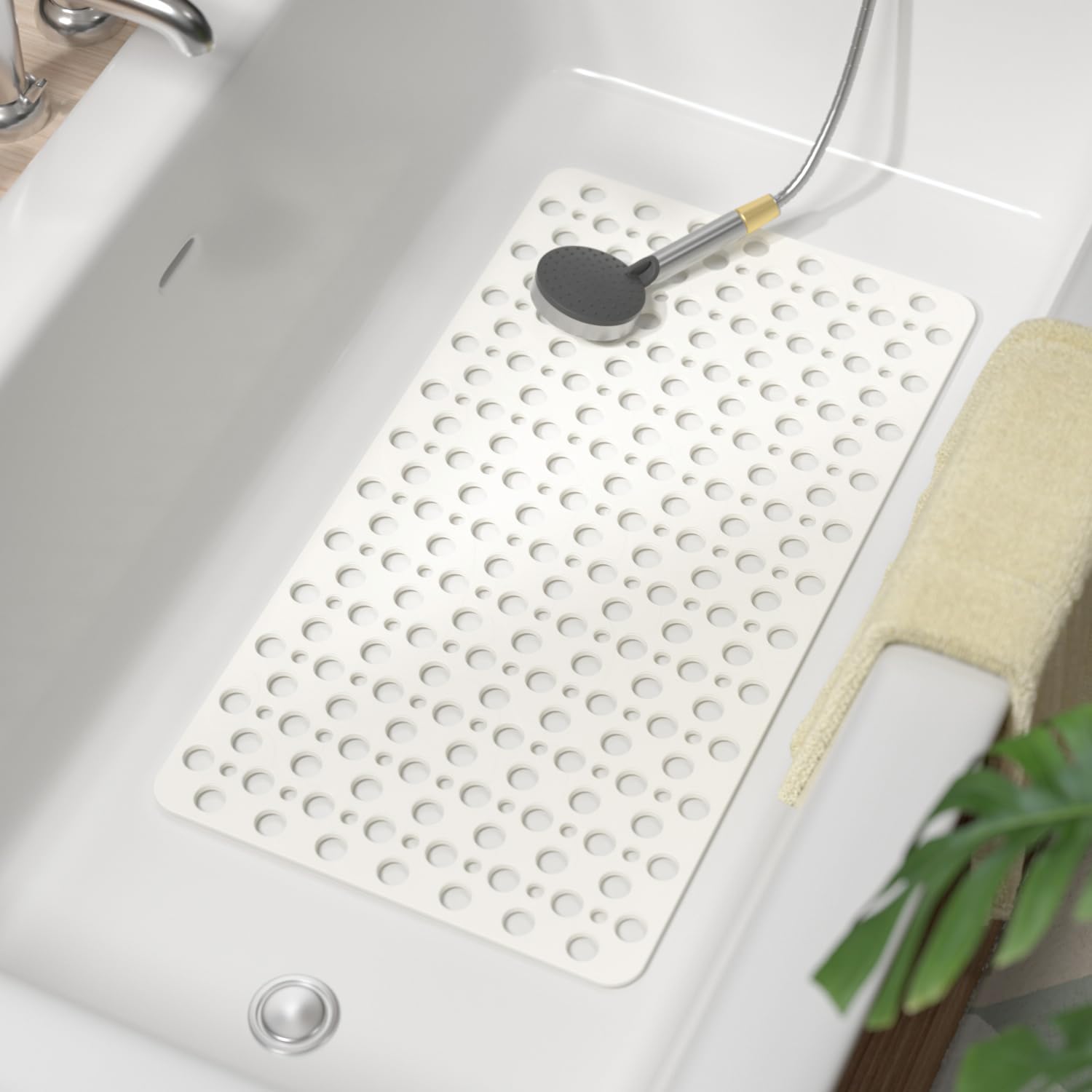 Bathtub Mat Non Slip, 28 x 15 Inch Long Bath Mat for Tub, Efficient ...