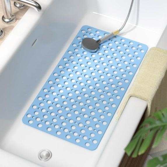 Bathtub Mat Non Slip, 28 x 15 Inch TPE Bath Mat for Tub, Efficient ...