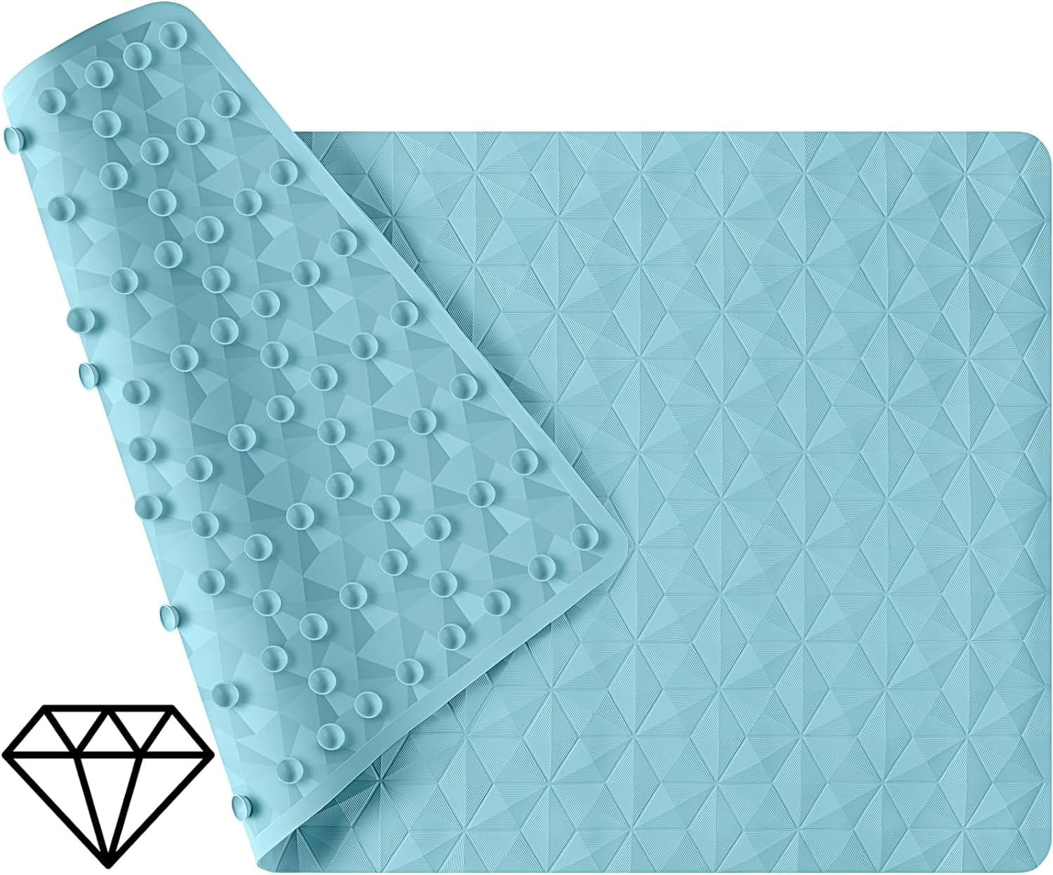 Bathtub Mat Non Slip - Natural Rubber Bath Tub Shower Safety Mat - 16 x ...