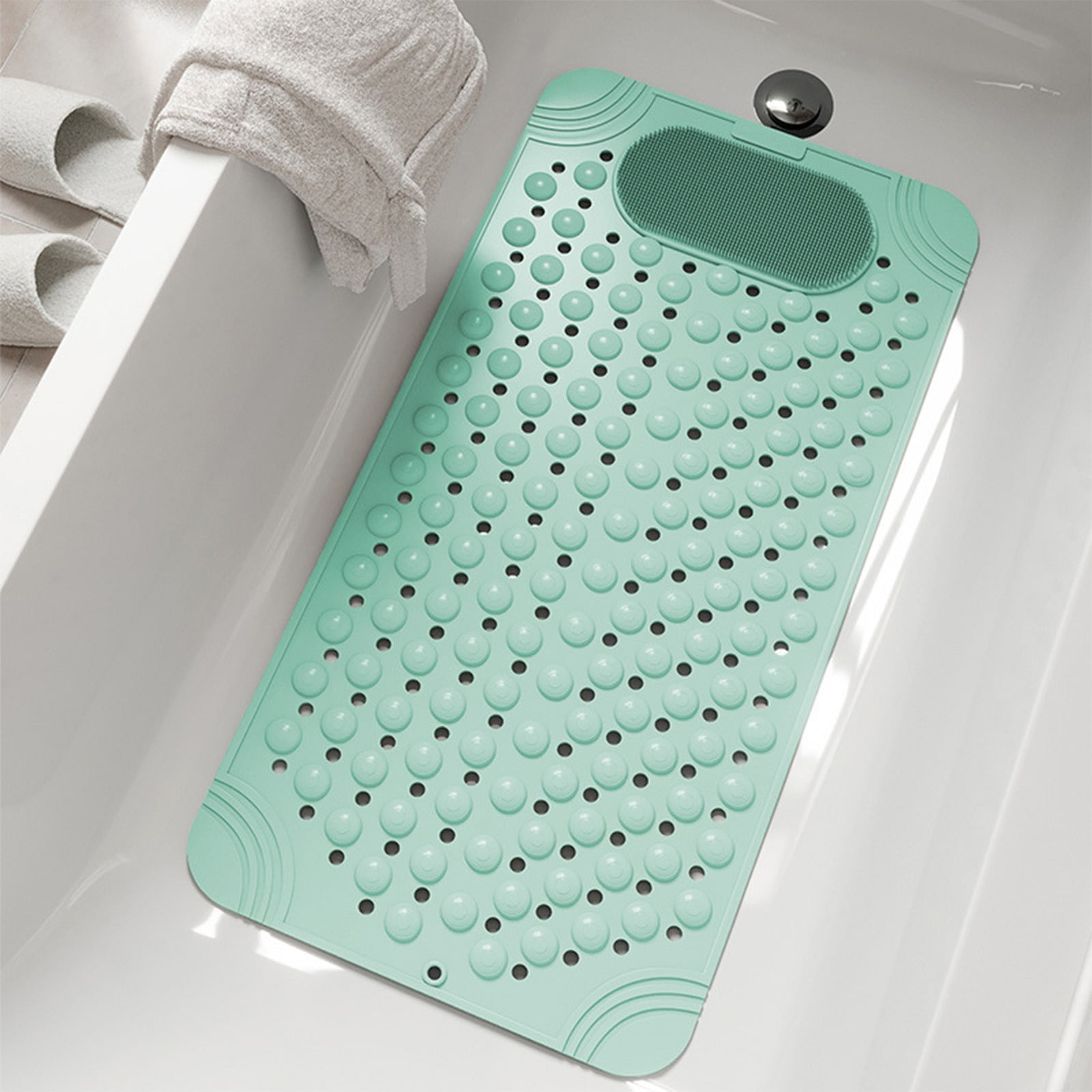 Bathtub Mat, Non-Slip Shower Floor Pad, Secure Grip Suction Cups ...