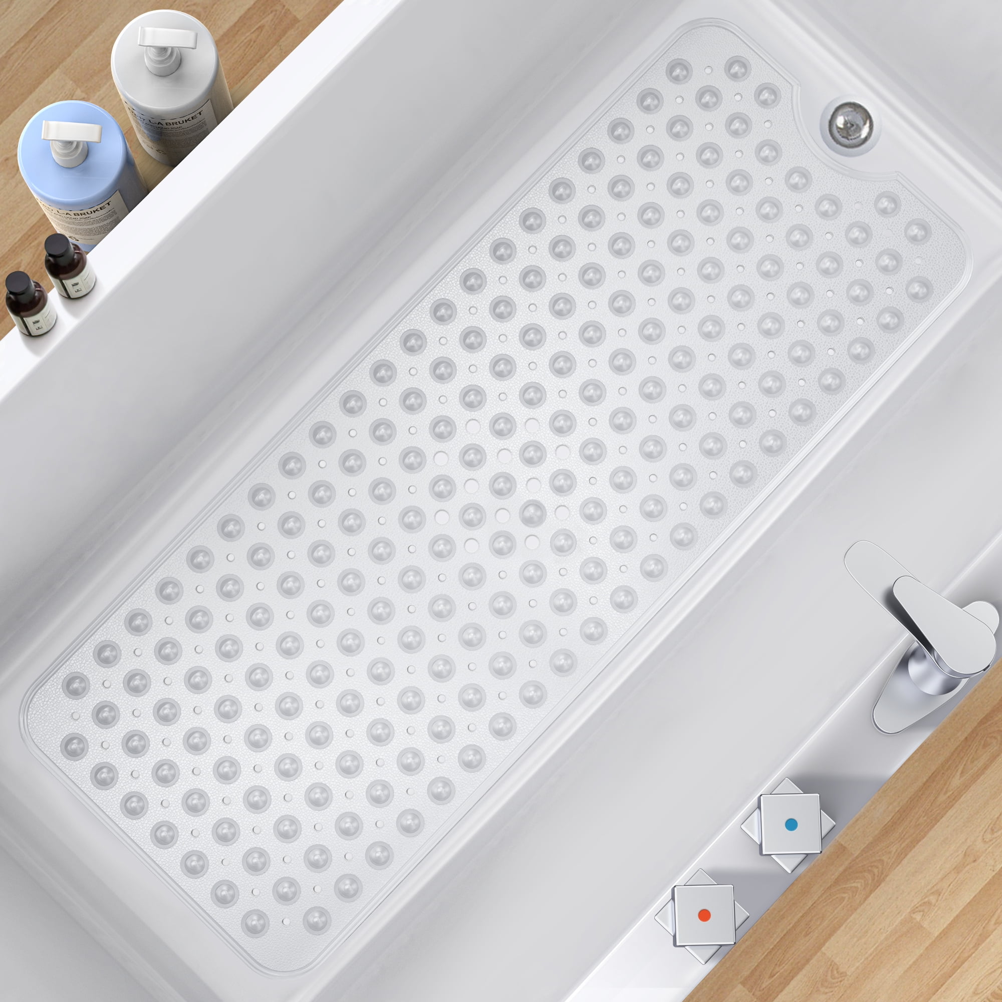 Bathtub Mat Non Slip, Shower Mat for Tub 39 x 16 Inches Full Size, Non ...