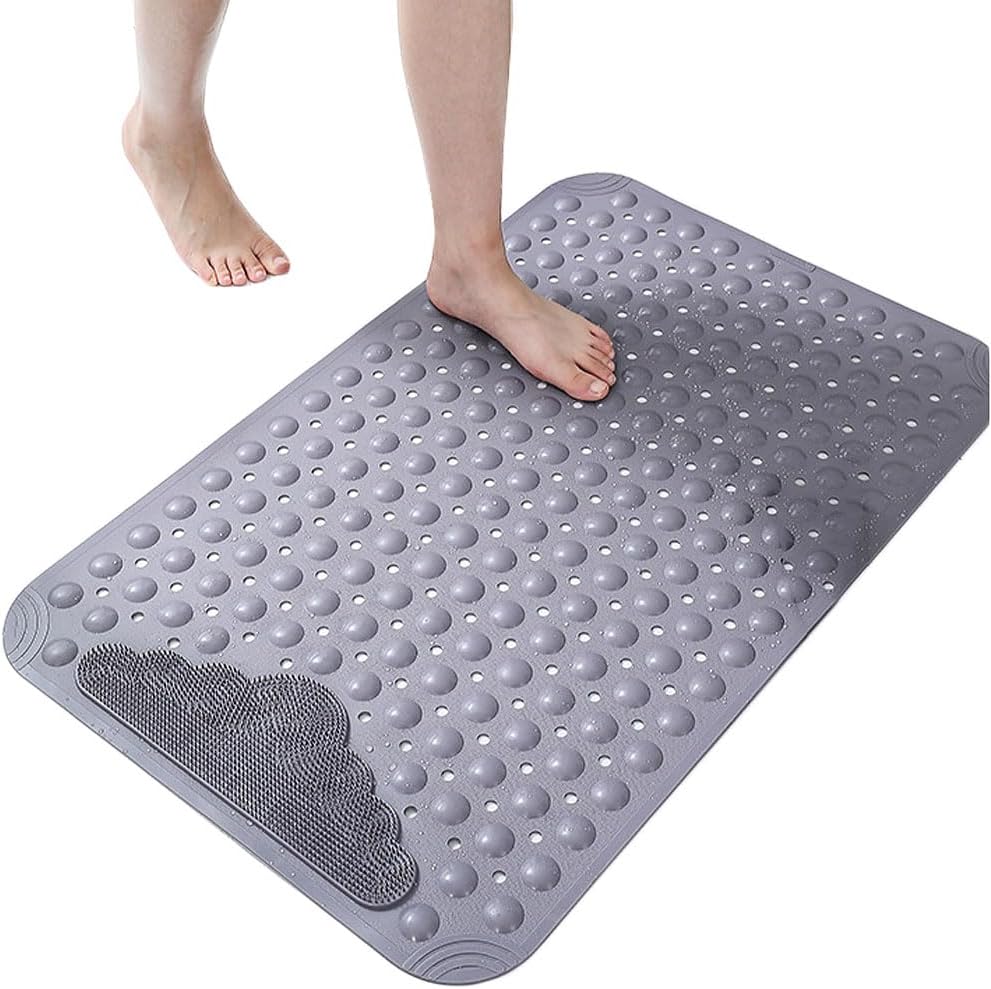 Bathtub Mat with Suction Cups & Drain Holes Shower Mat, 19.7 * 31.5 ...
