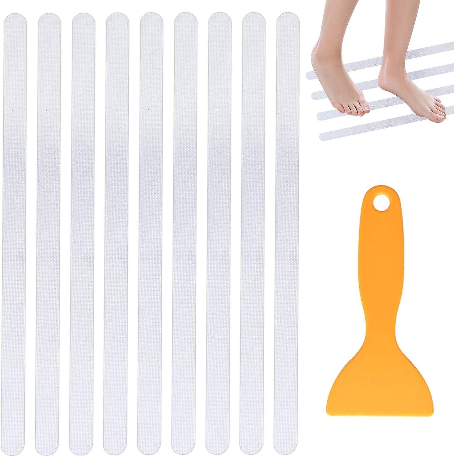 Bathtub Non Slip Stickers, 24 PCS Anti Slip Adhesive Shower Treads with ...