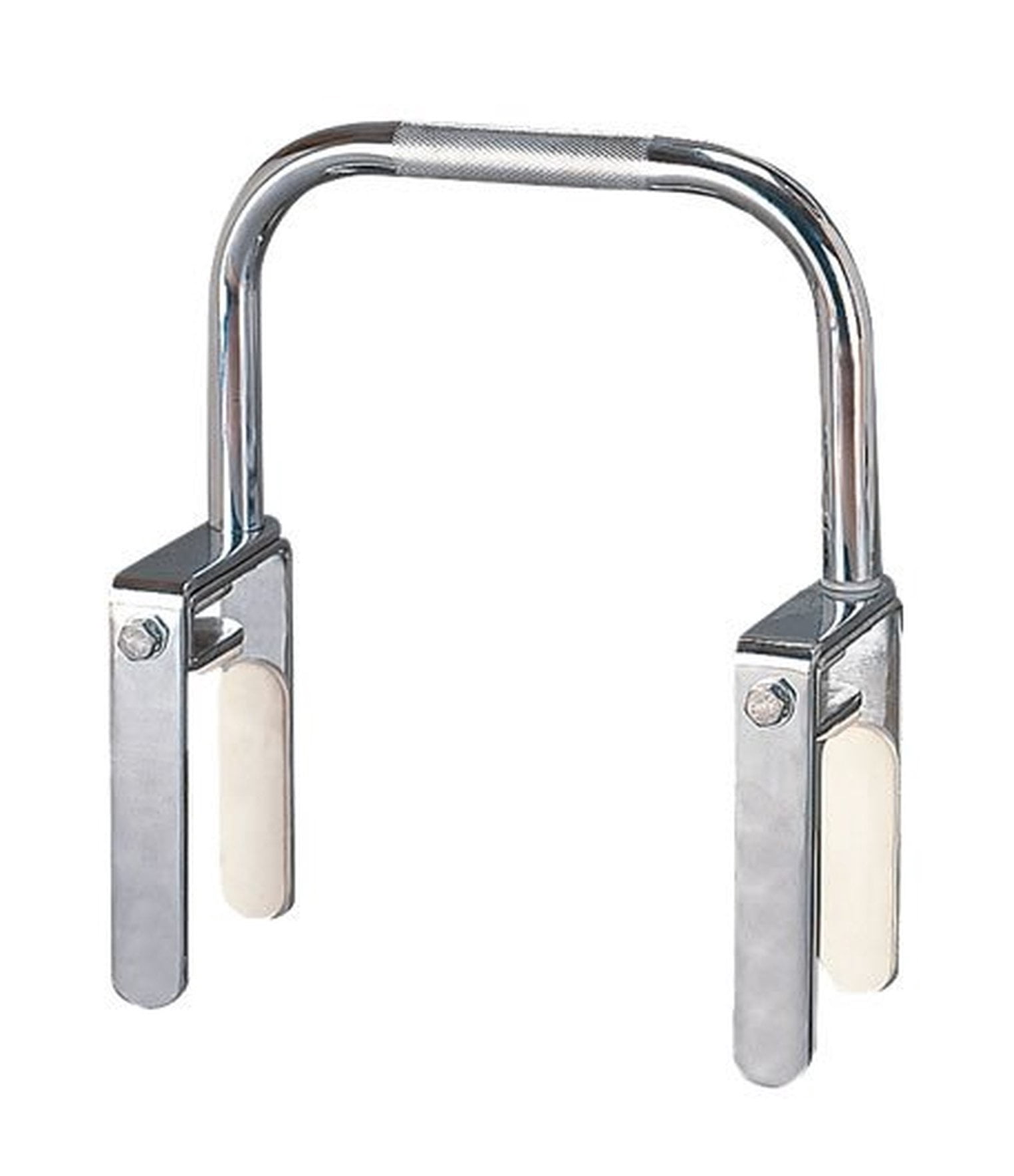 Bathtub Safety Rail - 1" Steel Tubing, Knurled Silver Finish, Foam ...