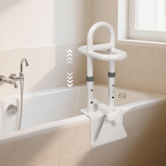 Bathtub Safety Rail, Height Adjustable Shower Bathtub Grab Bars for ...
