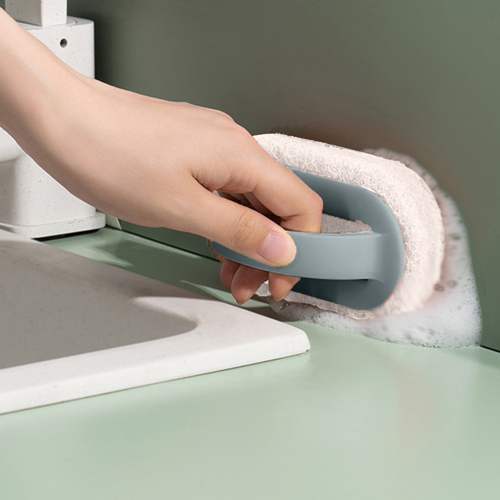 Bathtub Scrub Brush Heavy Duty Scouring Pad Soap Remover For Shower ...