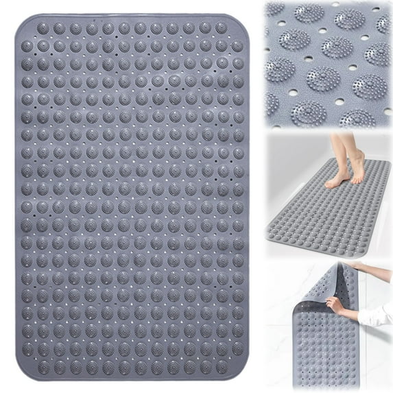 Bathtub Shower Mat, Bathtub Floor Mat, Indoor Shower Mat with Suction ...