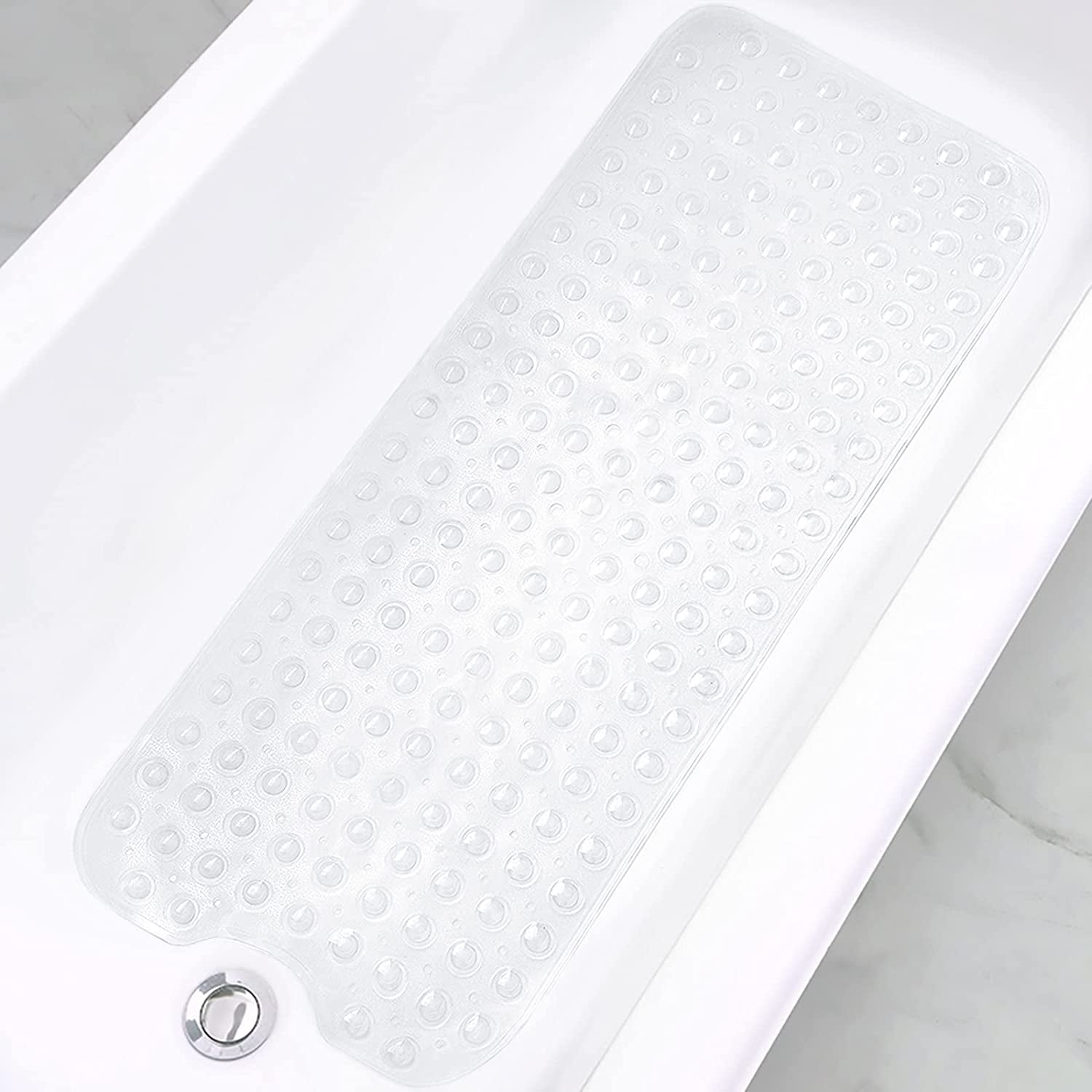 Bathtub and Shower Mats, Extra Long Non-Slip Bath Tub Mat 39 x 16 Inch ...