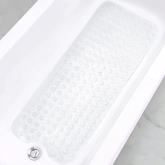 Bathtub and Shower Mats, Extra Long Non-Slip Bath Tub Mat 39 x 16 Inch ...