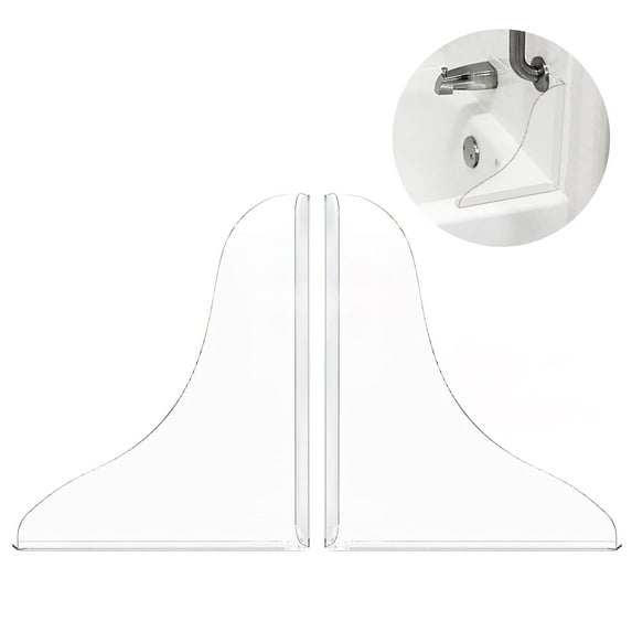 Bathtub Splash Guard 2 Pack, Bathroom Shower Water Barrier with 3M ...