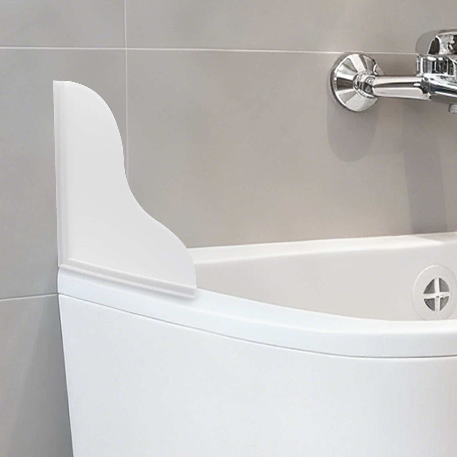 Bathtub Splash Guard 2-Pack, Self-Adhesive Silicone Shower Water Guard ...