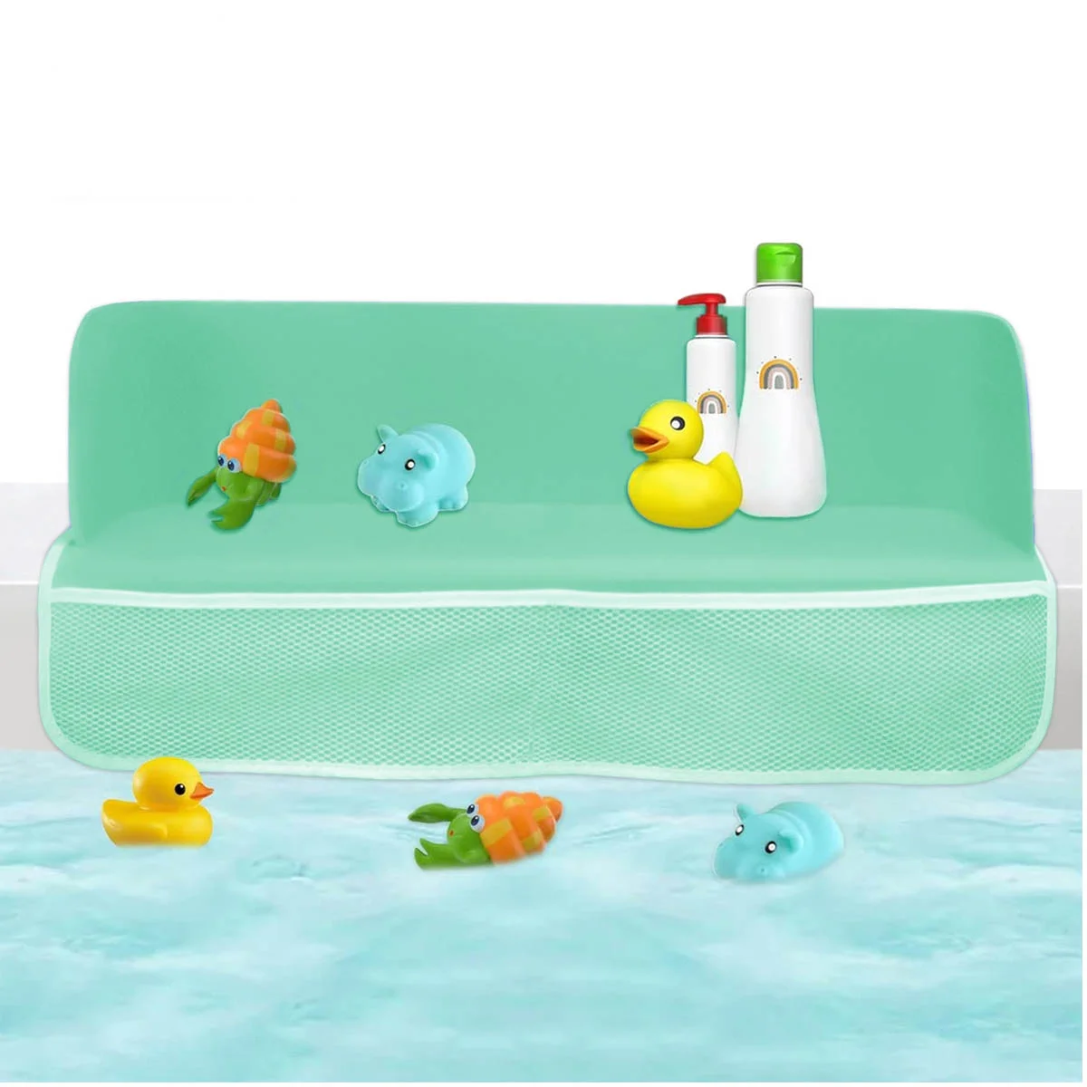Bathtub Splash Guard,Baby Bath Toy Storage and Organizer, 55cm Shower ...