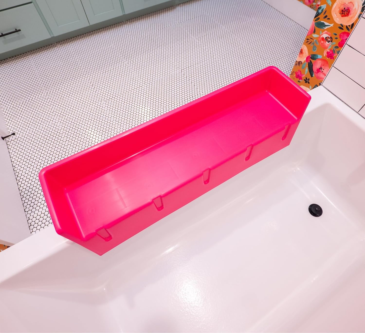 ® Bathtub Splash Guard Play Shelf Area - Toy Tray Caddy Holder Storage ...