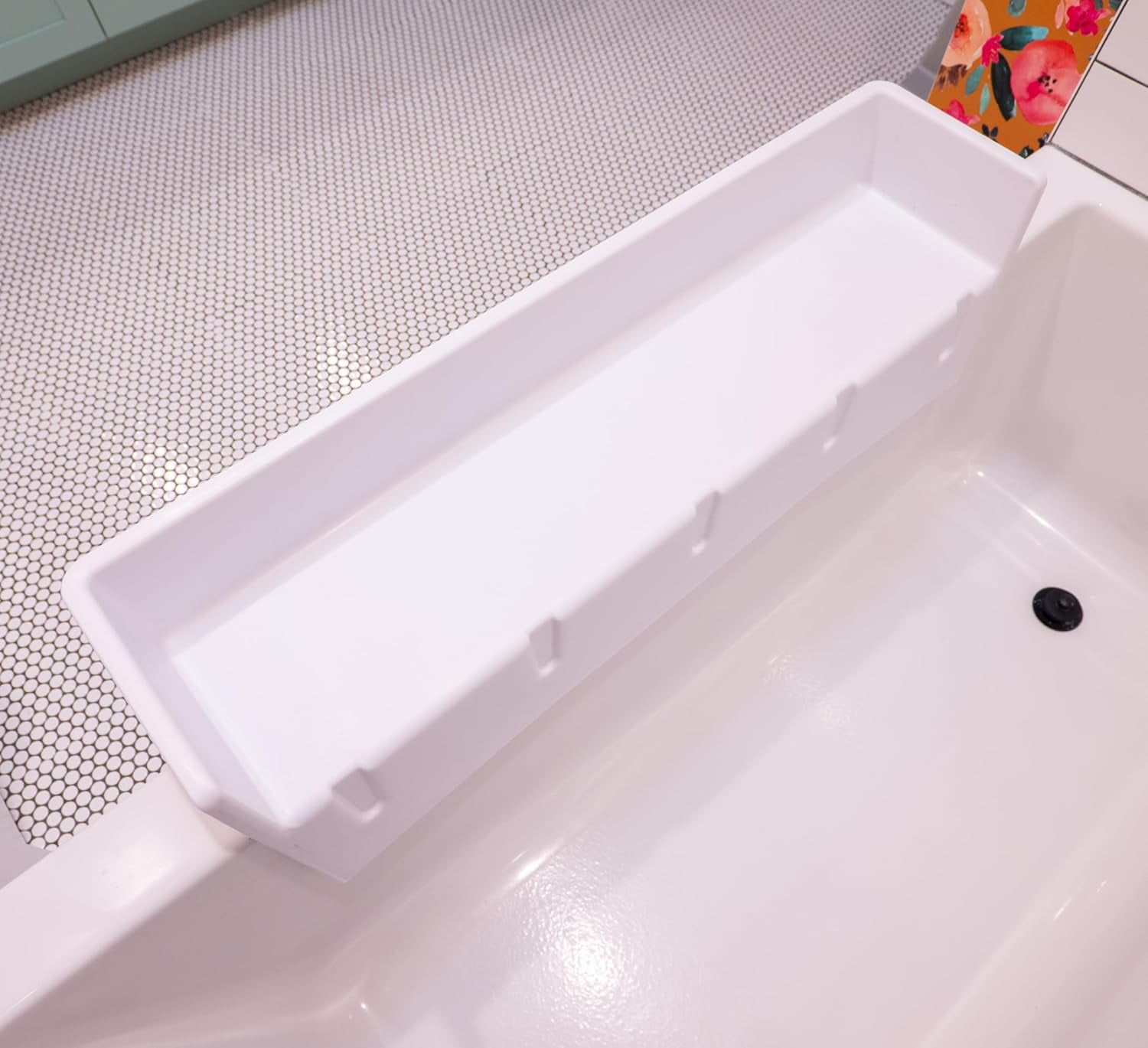 ® Bathtub Splash Guard Play Shelf Area - Toy Tray Caddy Holder Storage ...