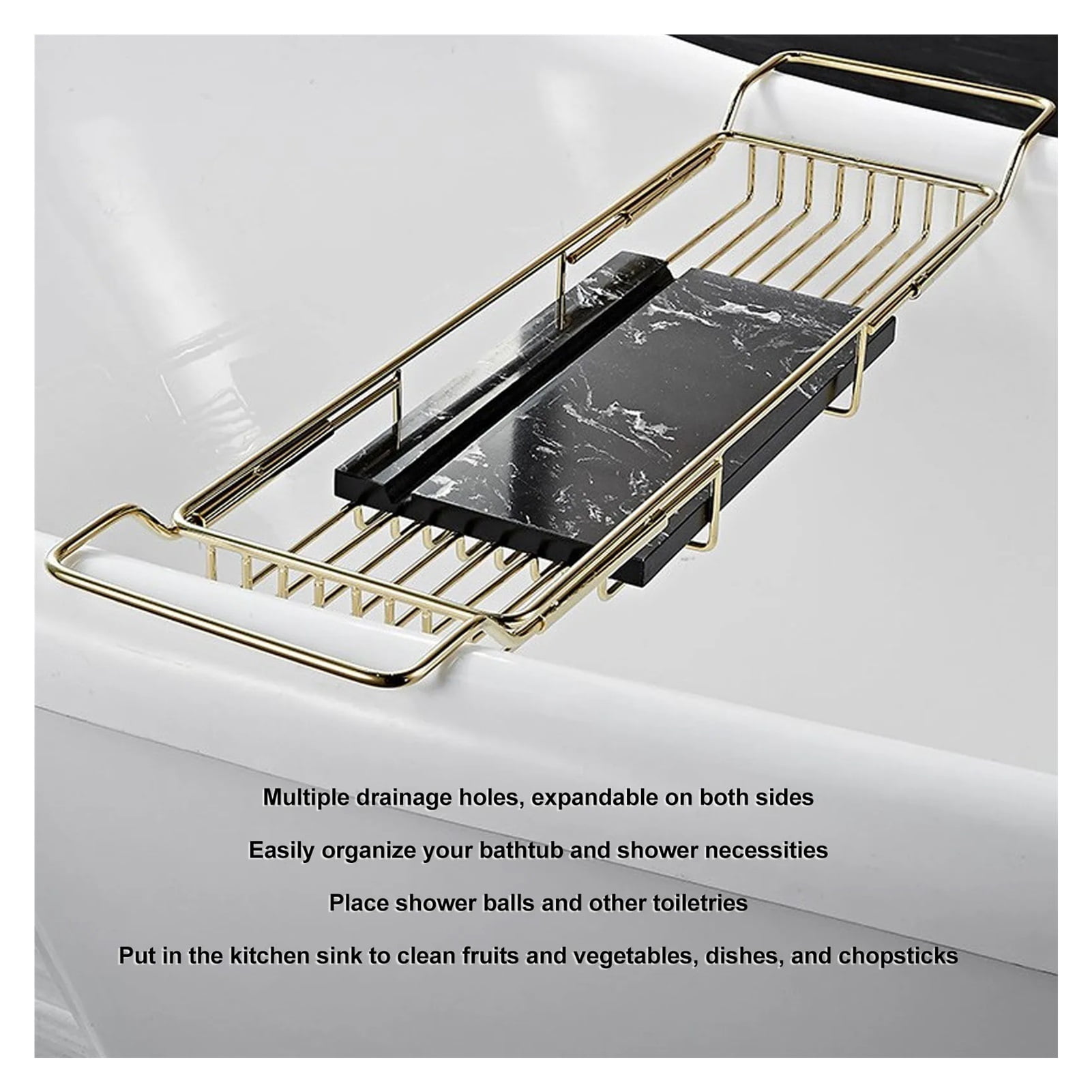 Bathtub Stand Expandable Retractable Bathroom Tray Shower Stainless ...