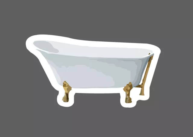 Bathtub Sticker Relaxation Bathe Waterproof Sticker Phone Decal Water ...