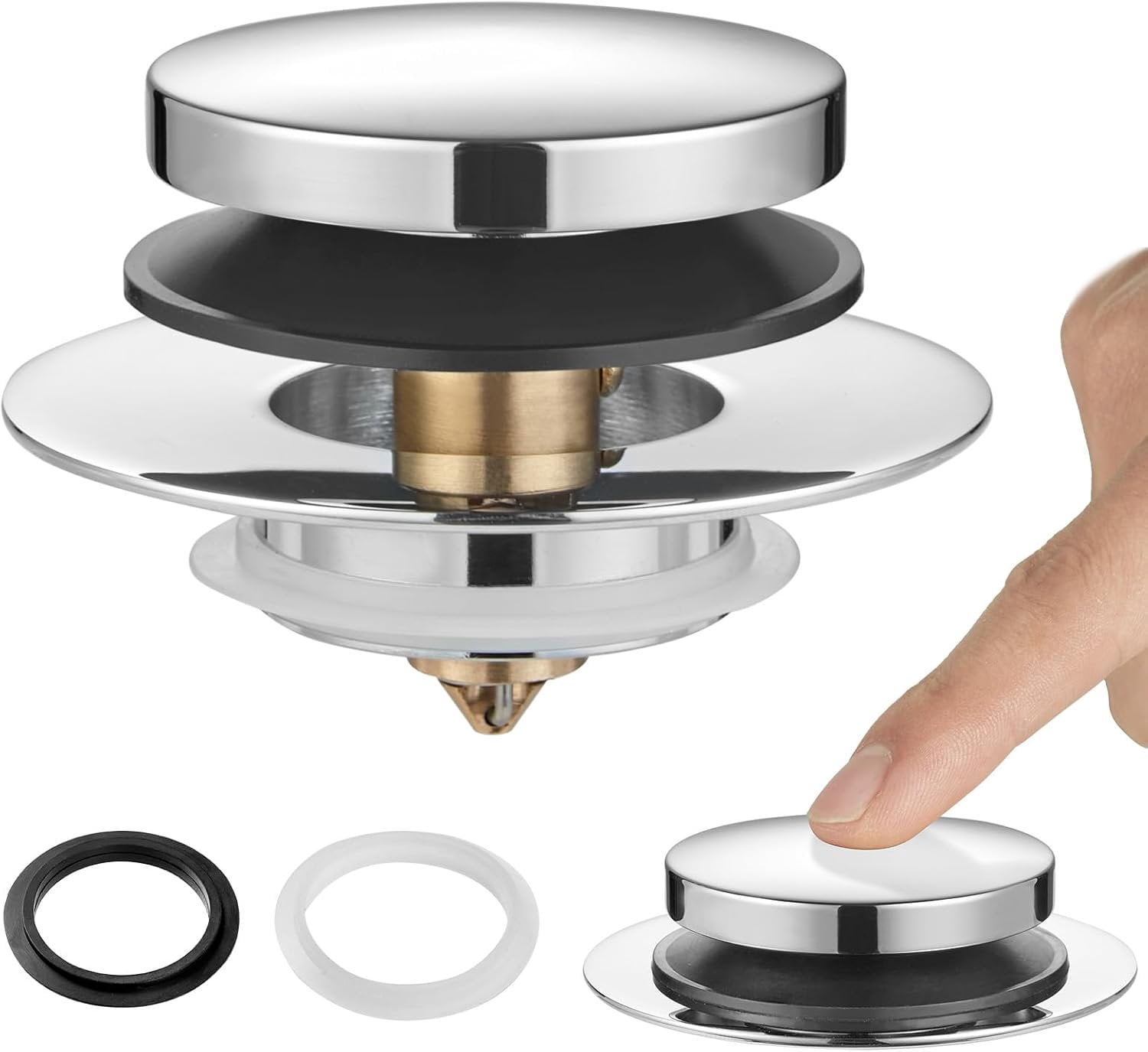 Bathtub Stopper, Pop Up Bath Tub Drain Stoppers, EZ Install Bathtub ...
